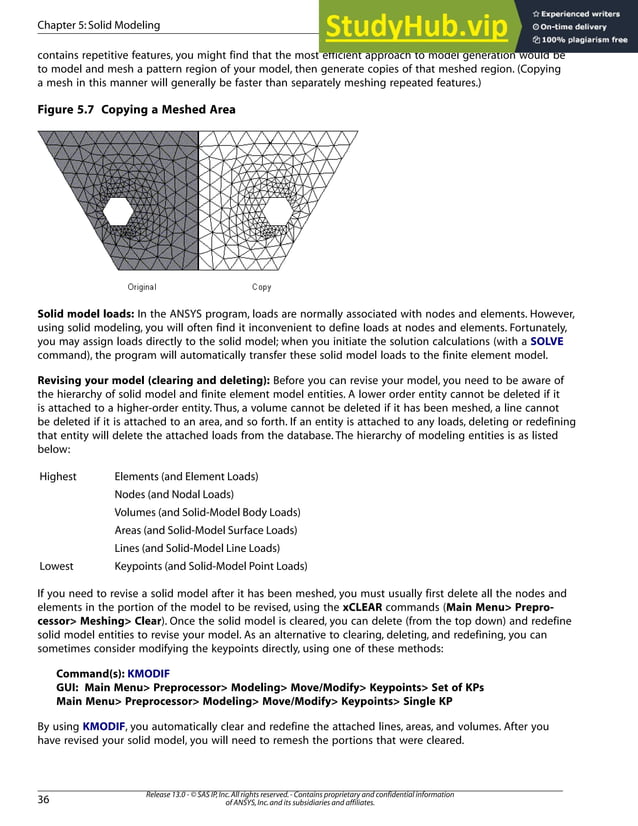 ANSYS Mechanical APDL Modeling And Meshing Guide Copyright And Trademark Information | PDF ...