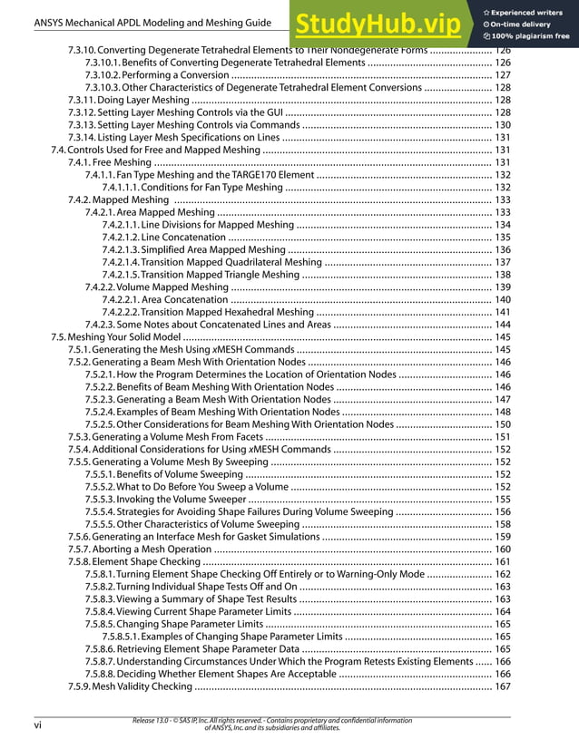 ANSYS Mechanical APDL Modeling And Meshing Guide Copyright And Trademark Information | PDF ...