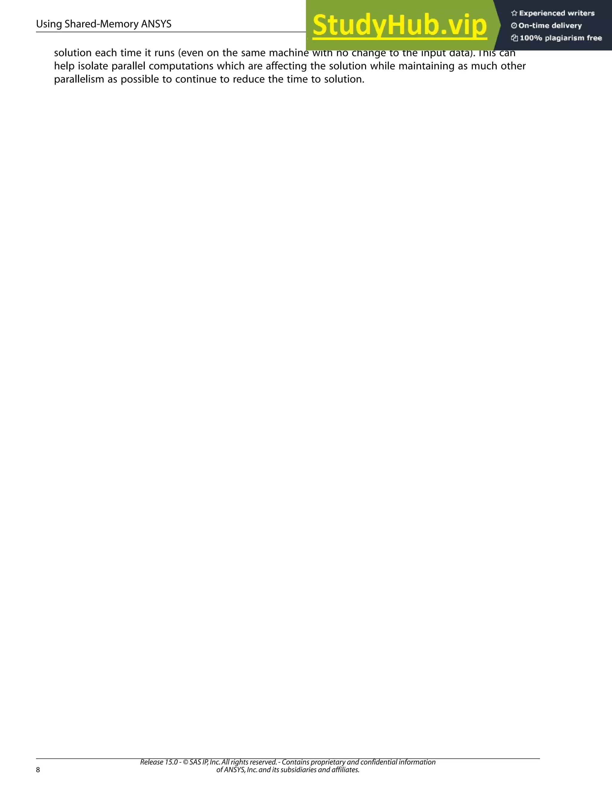 ANSYS Mechanical APDL Parallel Processing Guide | PDF