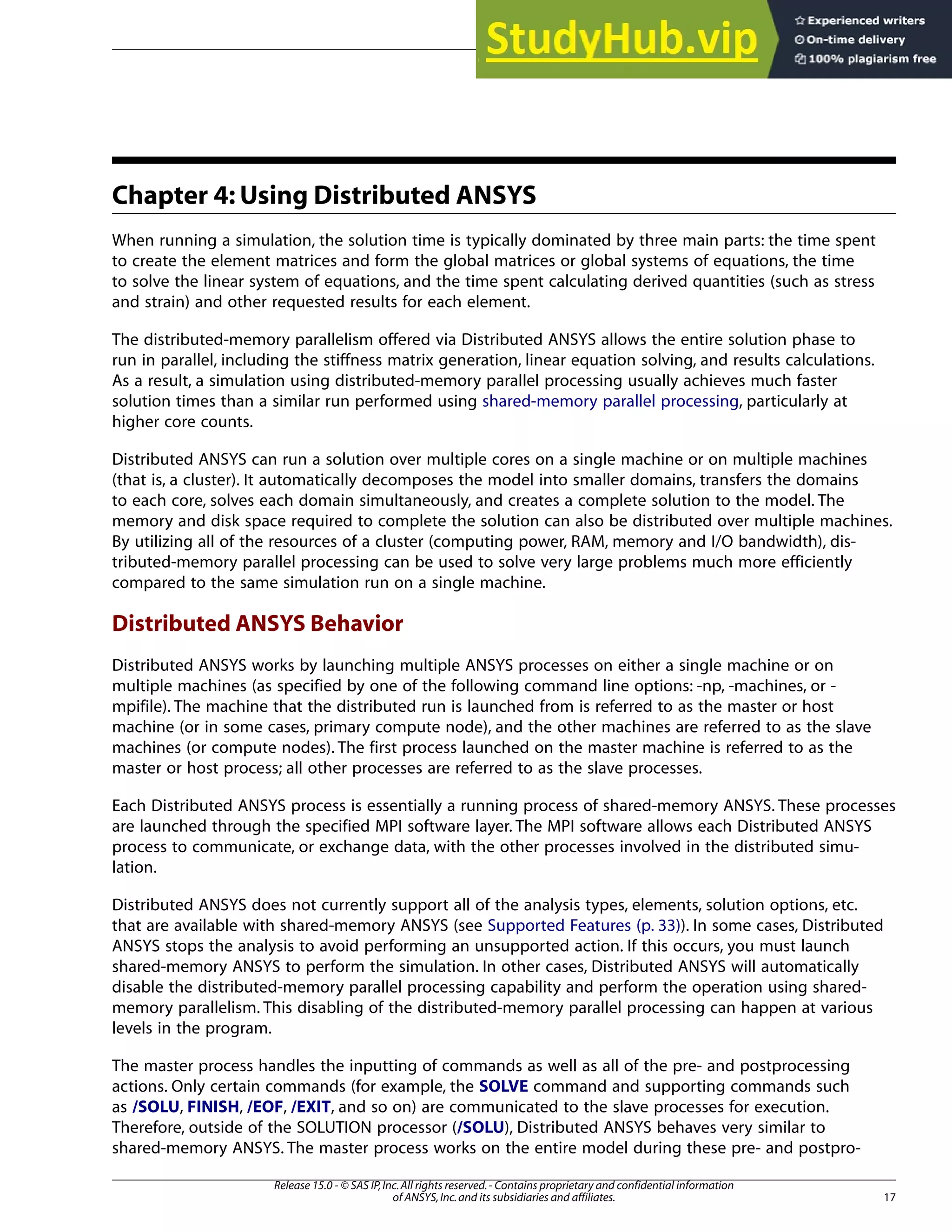 ANSYS Mechanical APDL Parallel Processing Guide | PDF