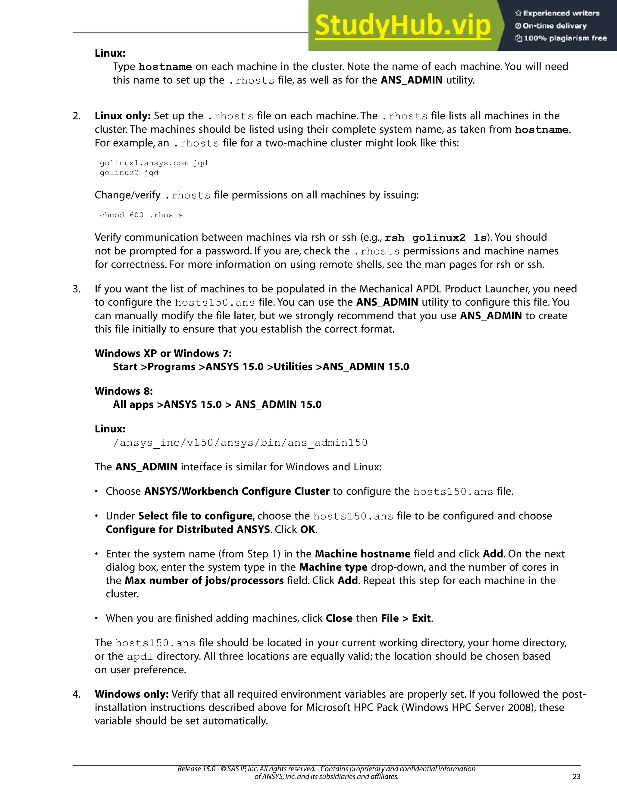 ANSYS Mechanical APDL Parallel Processing Guide | PDF