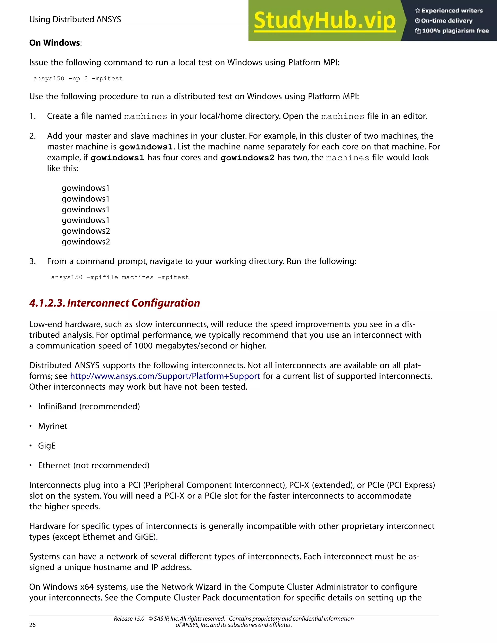 ANSYS Mechanical APDL Parallel Processing Guide | PDF