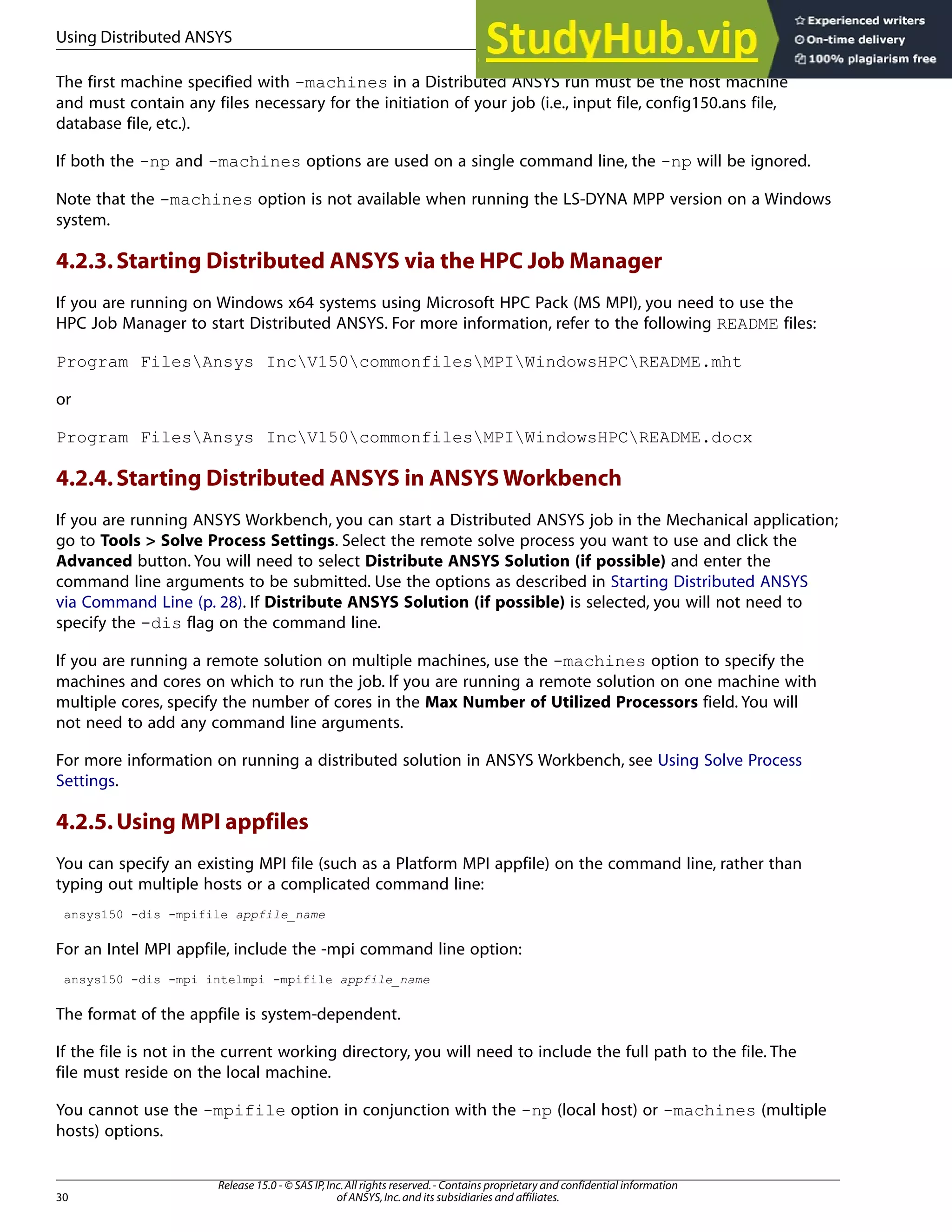 ANSYS Mechanical APDL Parallel Processing Guide | PDF