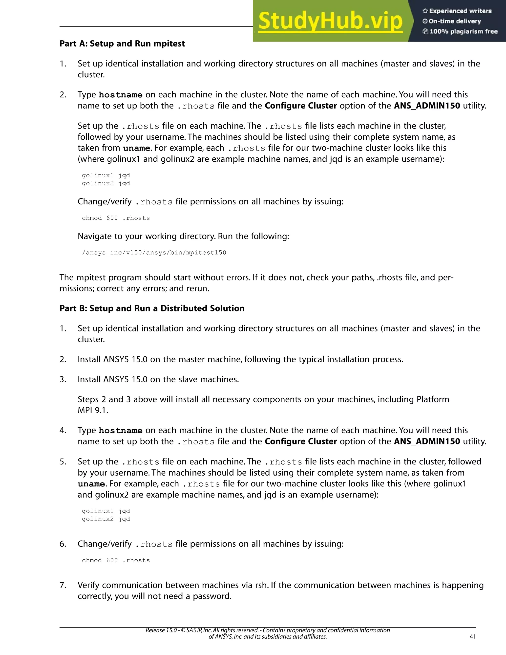 ANSYS Mechanical APDL Parallel Processing Guide | PDF