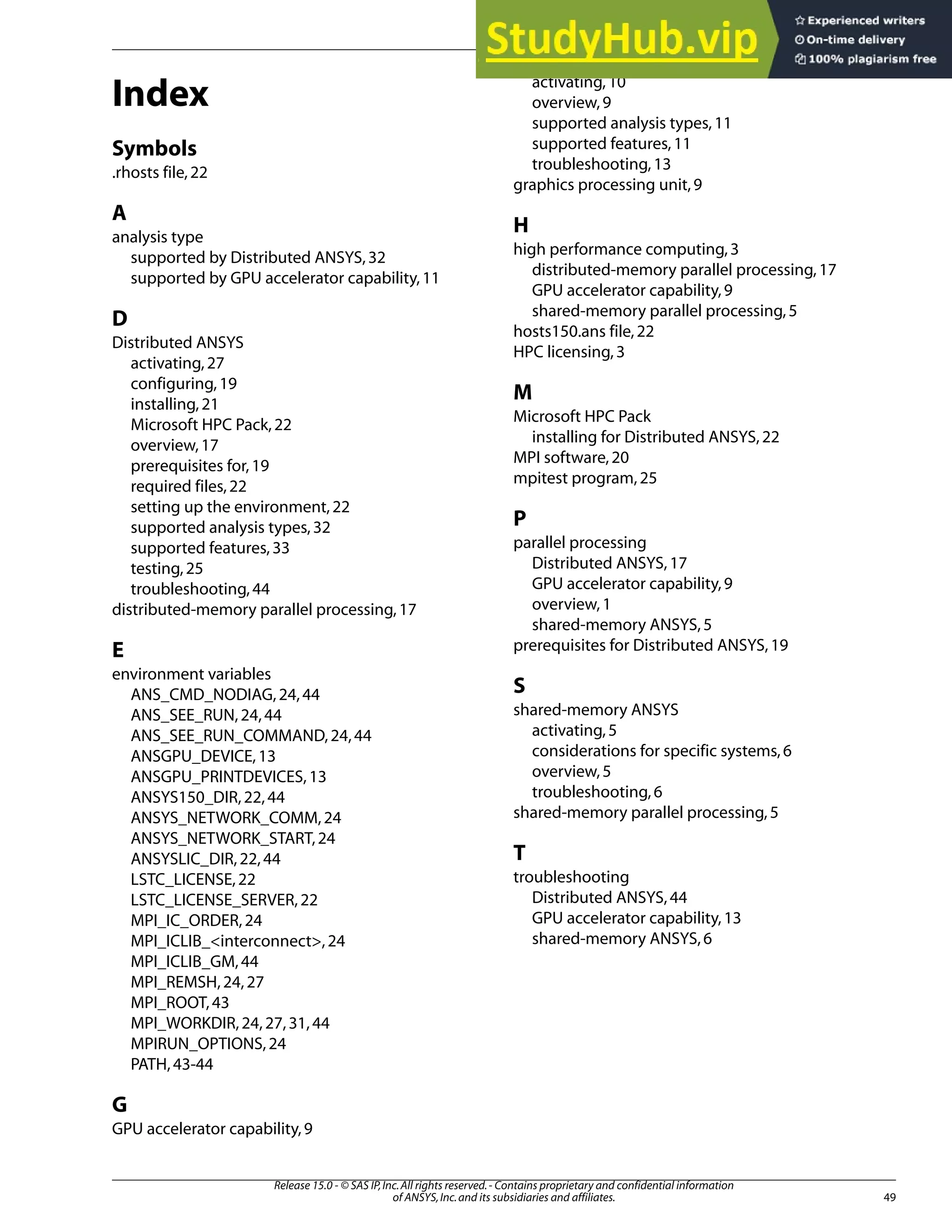 ANSYS Mechanical APDL Parallel Processing Guide | PDF