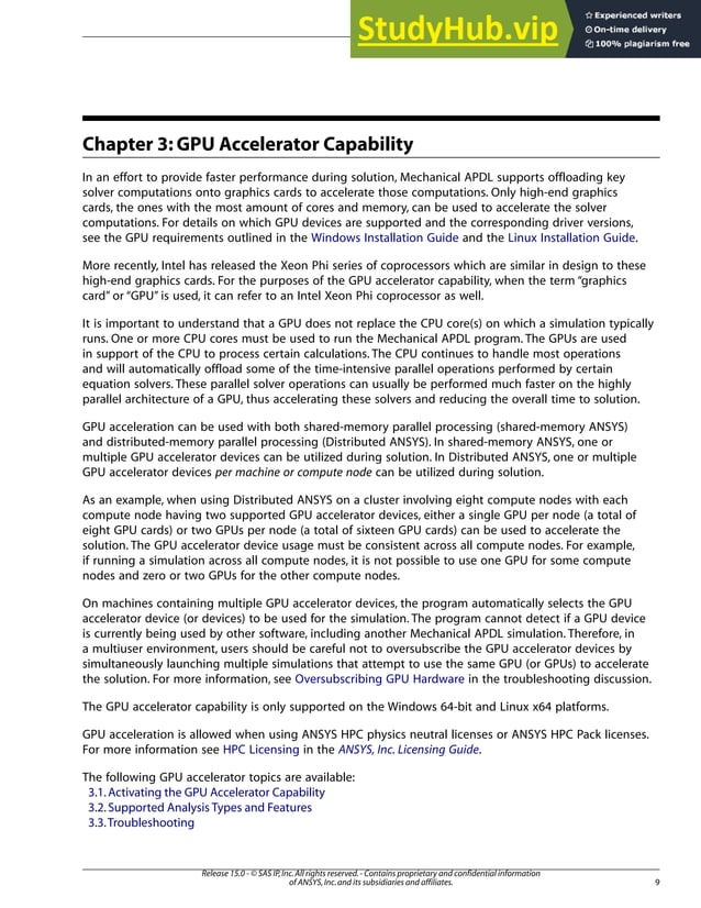 ANSYS Mechanical APDL Parallel Processing Guide | PDF | Computer ...