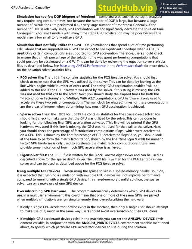 ANSYS Mechanical APDL Parallel Processing Guide | PDF | Computer ...