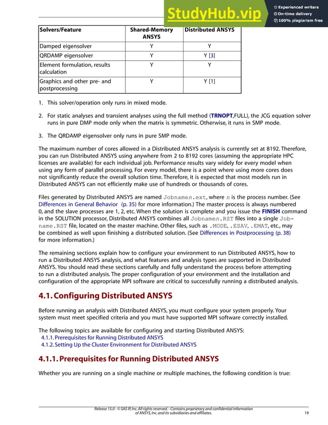 ANSYS Mechanical APDL Parallel Processing Guide | PDF | Computer Software and Applications ...