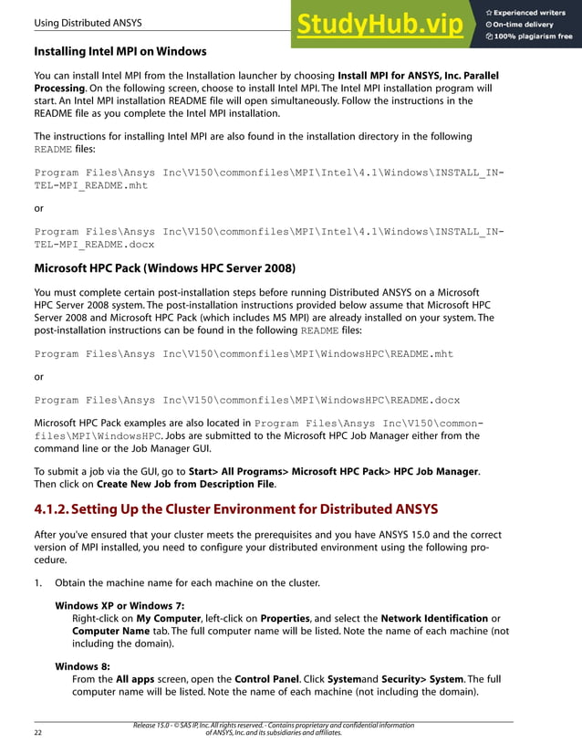 ANSYS Mechanical APDL Parallel Processing Guide | PDF | Computer Software and Applications ...