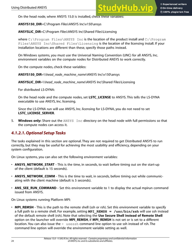 ANSYS Mechanical APDL Parallel Processing Guide | PDF | Computer Software and Applications ...
