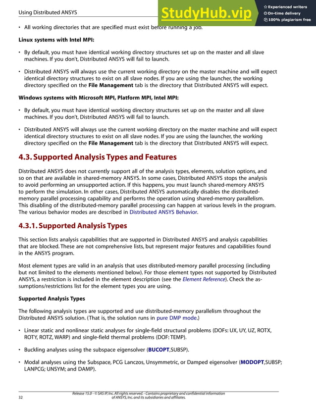 ANSYS Mechanical APDL Parallel Processing Guide | PDF | Computer Software and Applications ...