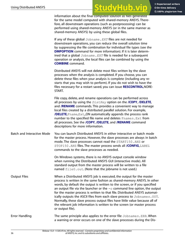 ANSYS Mechanical APDL Parallel Processing Guide | PDF | Computer Software and Applications ...