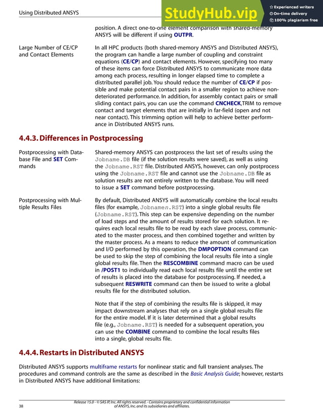 ANSYS Mechanical APDL Parallel Processing Guide | PDF | Computer Software and Applications ...