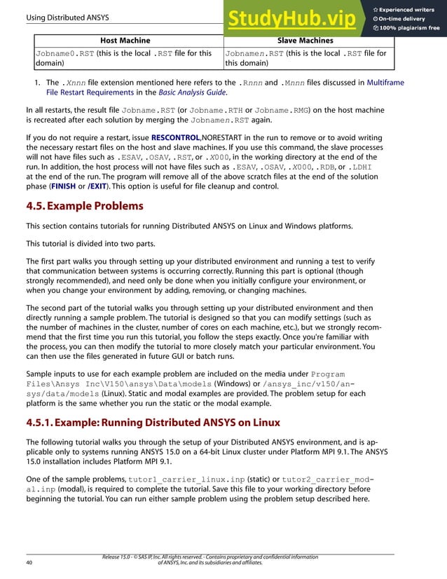 ANSYS Mechanical APDL Parallel Processing Guide | PDF | Computer ...