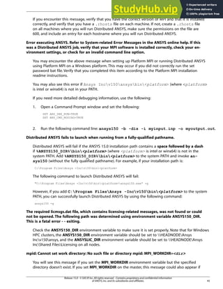 ANSYS Mechanical APDL Parallel Processing Guide | PDF