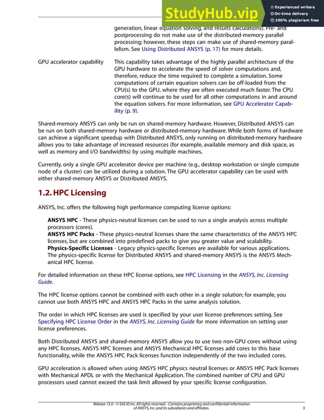 ANSYS Mechanical APDL Parallel Processing Guide | PDF | Computer Software and Applications ...