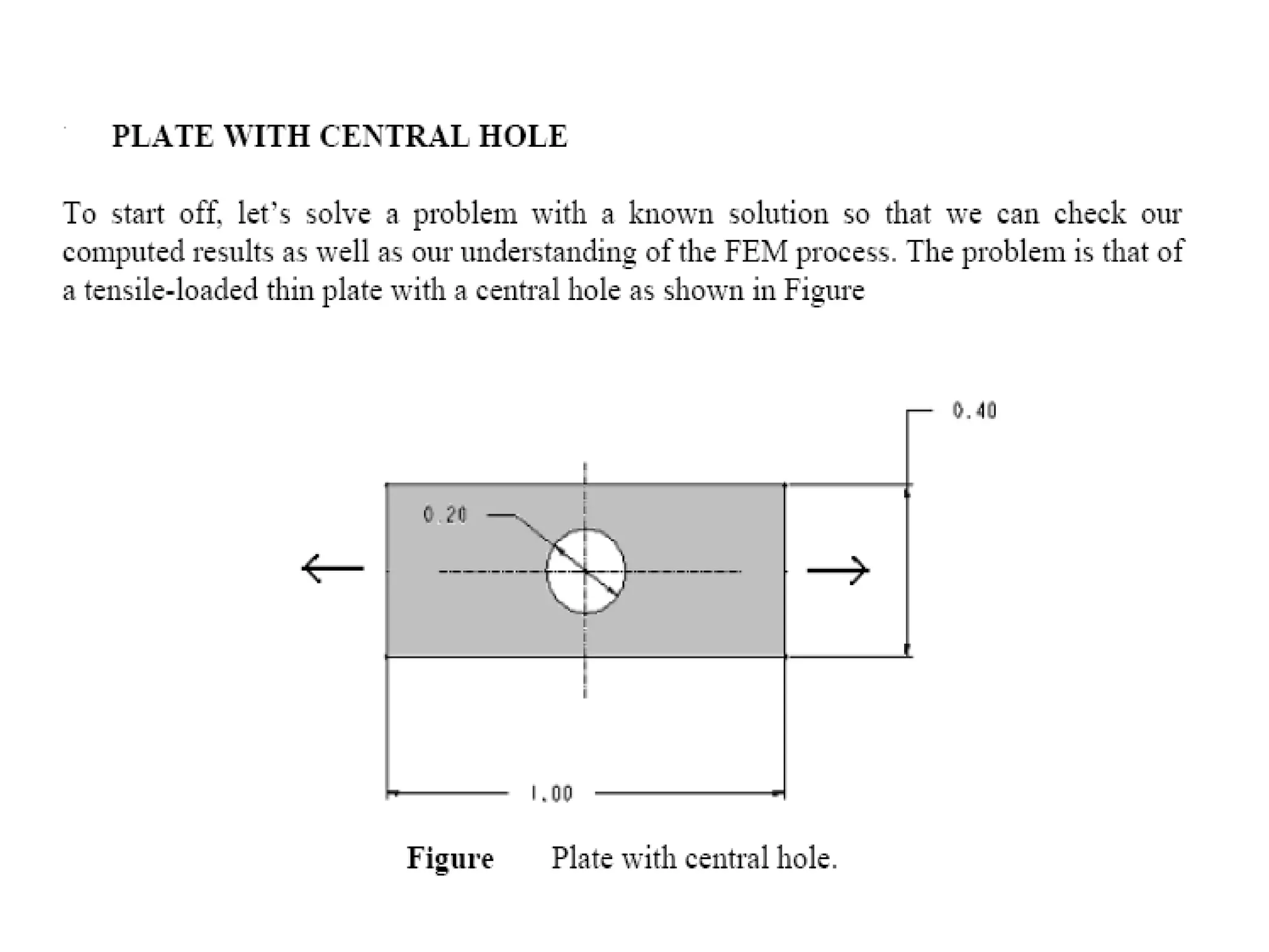 Ansys plate with central hole 1 | PPT
