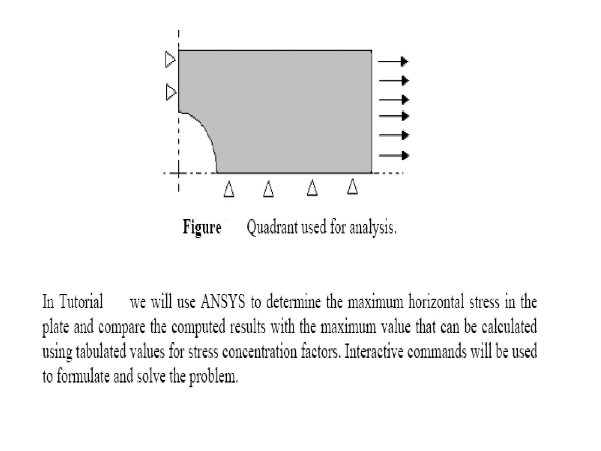 Ansys plate with central hole 1 | PPT