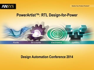 PowerArtist: RTL Design for Power Platform | PDF