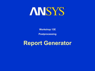 Ansys ppt | PPT