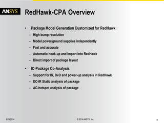 ANSYS RedHawk-CPA: New Paradigm for Faster Chip-Package Convergence | PDF