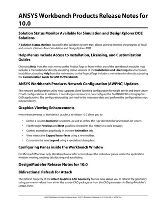 ANSYS Workbench.pdf | Operating Systems | Computer Software and Applications