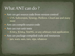 Basics of ANT | PPT | Free Download