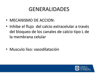 Antagonista de los canales de calcio (Farmacología) | PPTX