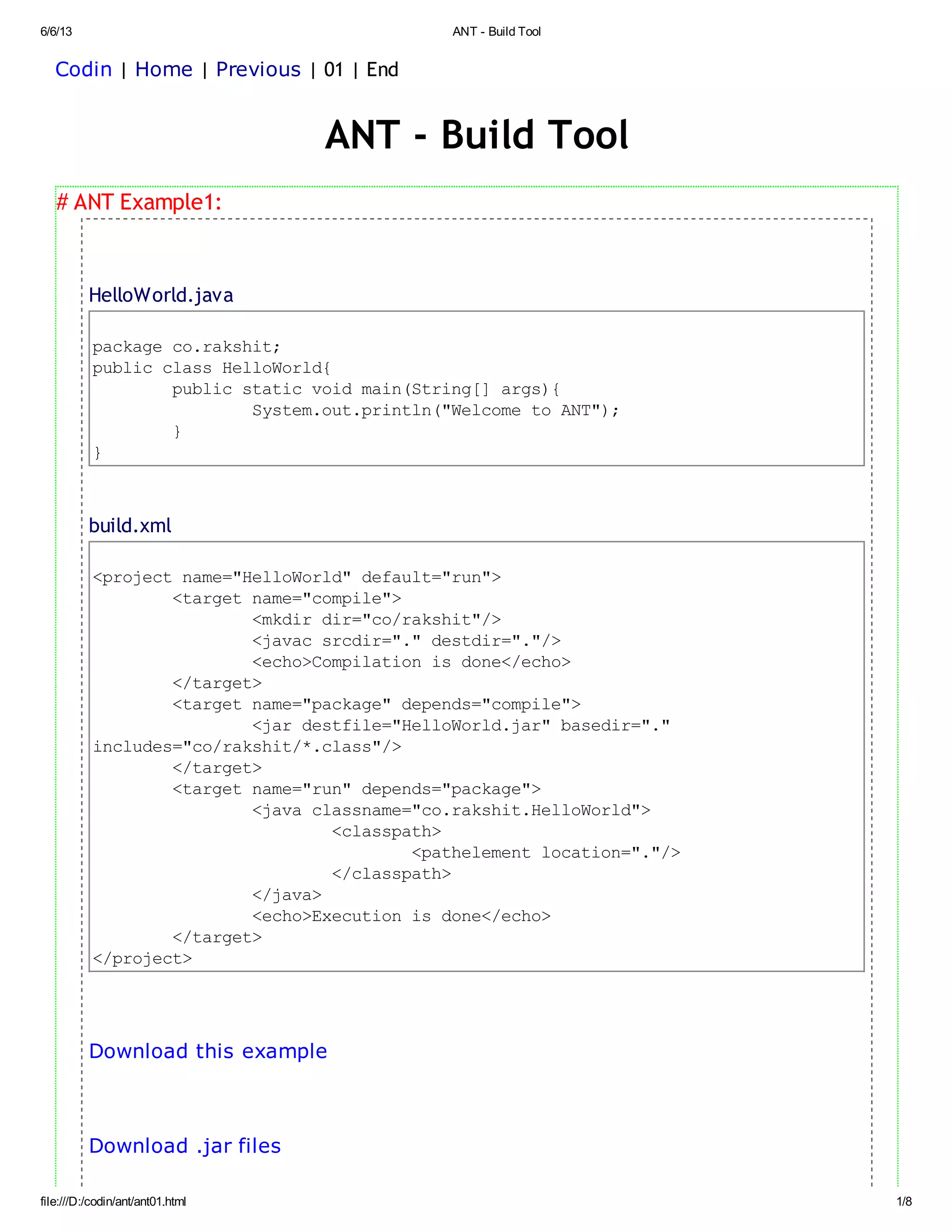 Ant build tool2 | PDF