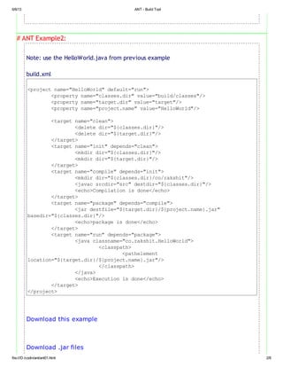 Ant build tool2 | PDF