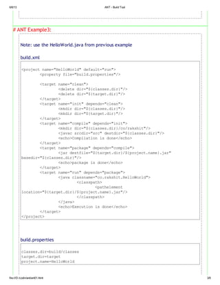 Ant build tool2 | PDF