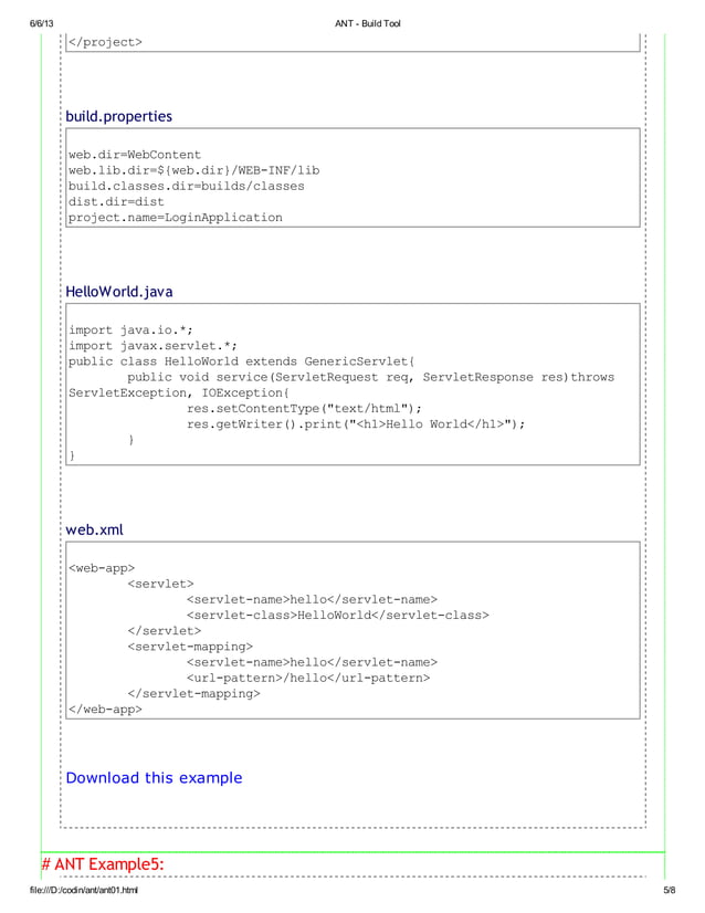 Ant build tool2 | PDF