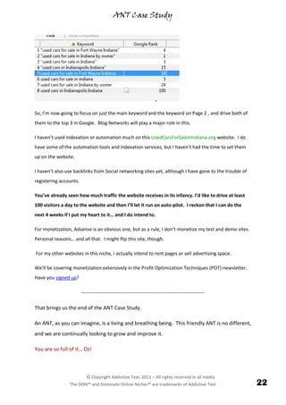 Ant casestudy | PDF | Search | Internet