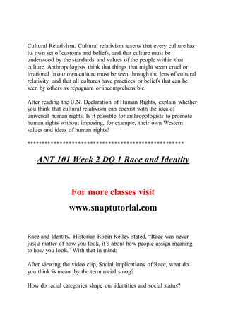 ANT 101 Exceptional Education - snaptutorial.com | DOCX | Homework and Study | Education