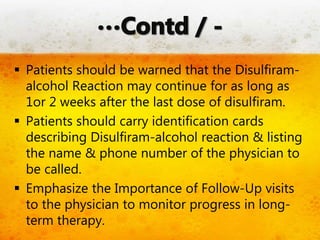 Antabuse therapy | PPTX