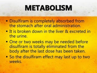 Antabuse therapy | PPTX