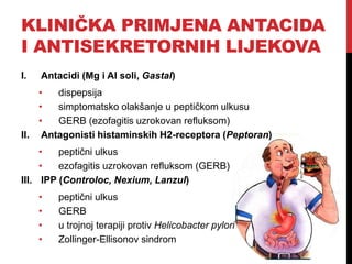 Antacidi i antisekretorni lijekovi | PPSX