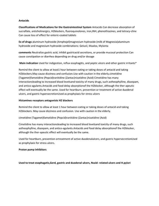 Antacids | DOCX | Digestive Disorders | Diseases and Conditions