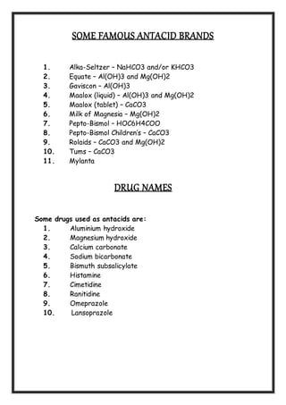 Antacids | DOCX
