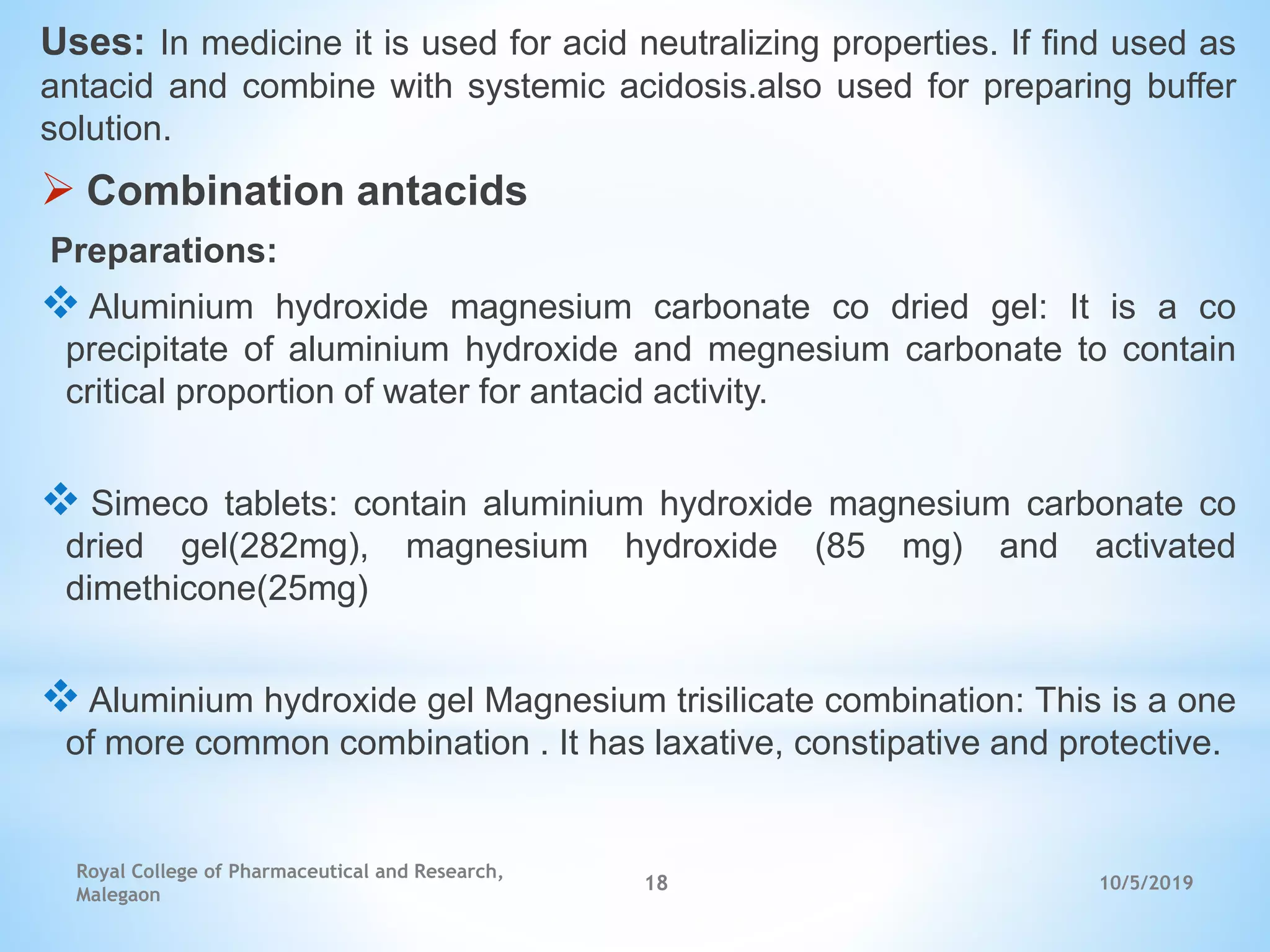 Antacids and Acidifying agents | PPTX