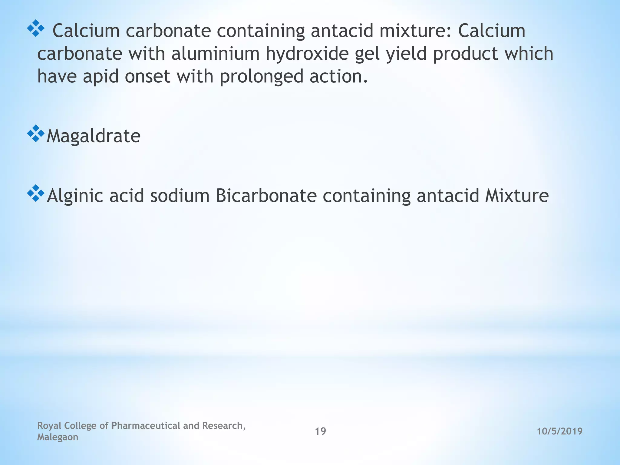 Antacids and Acidifying agents | PPTX