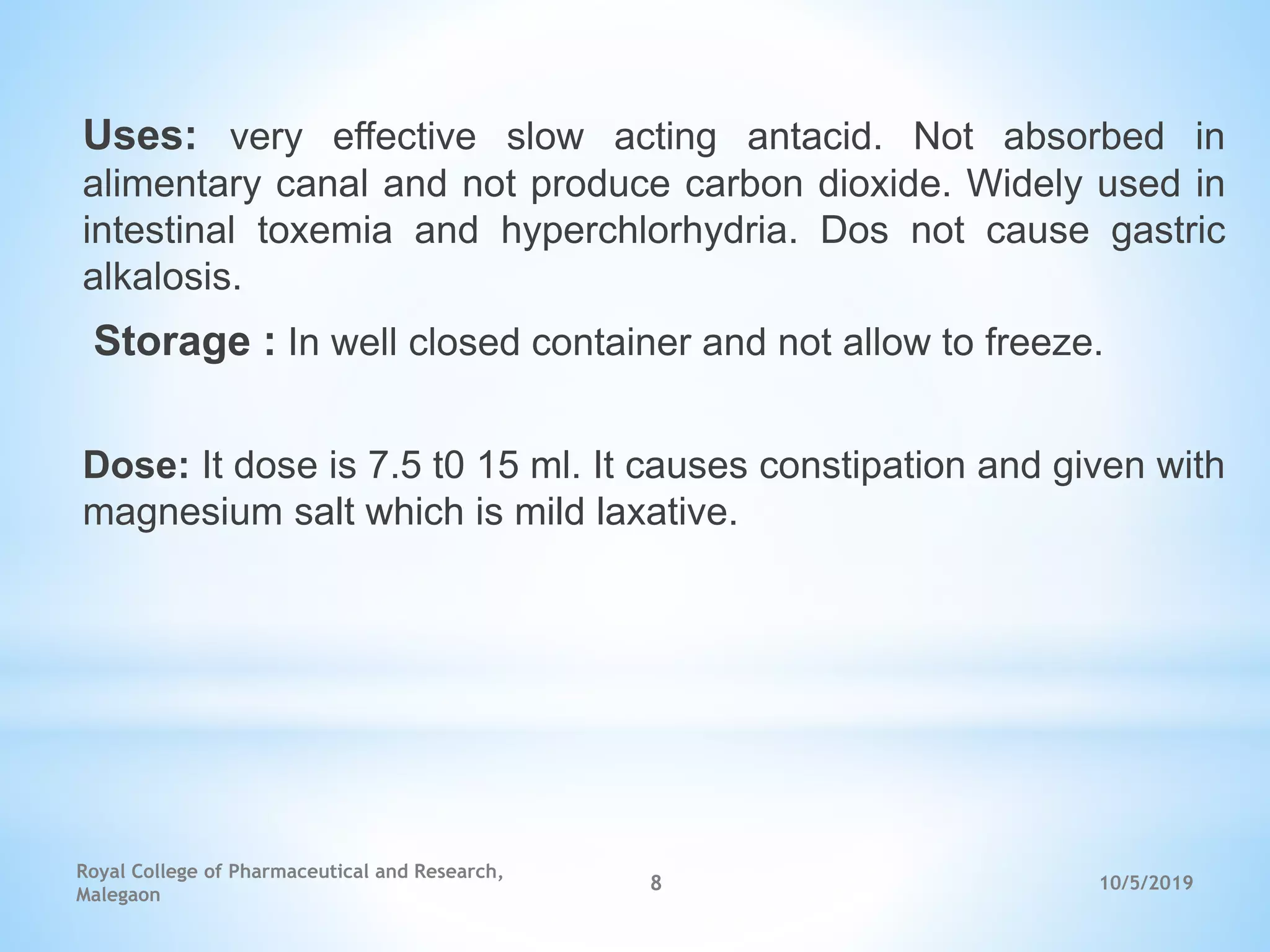 Antacids and Acidifying agents | PPTX