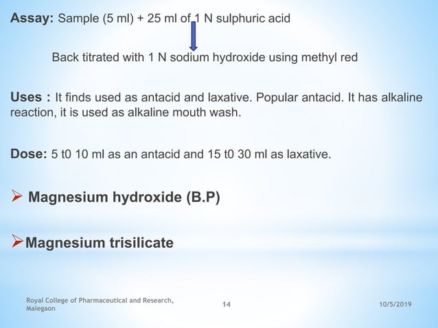 Antacids and Acidifying agents | PPTX | Digestive Disorders | Diseases and Conditions
