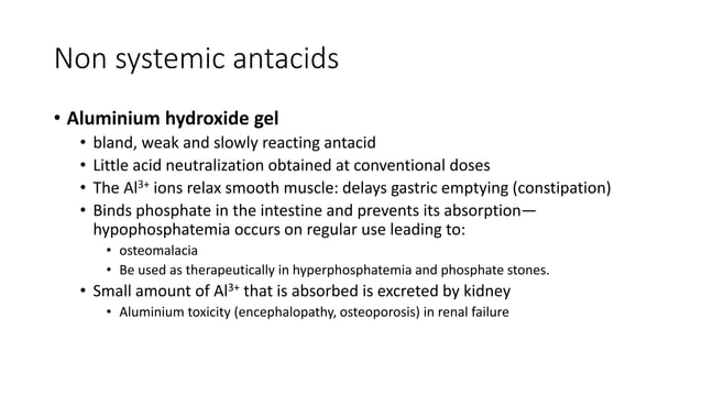 Antacids | PPTX | Digestive Disorders | Diseases and Conditions