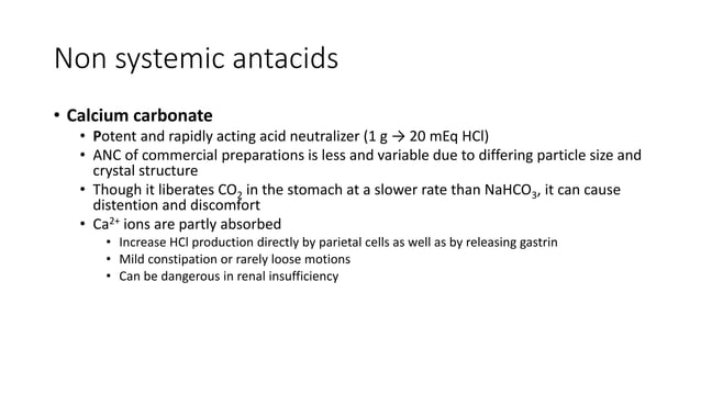 Antacids | PPTX | Digestive Disorders | Diseases and Conditions