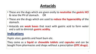 Antacids. Pharmacology by Baqir Naqvi.pptx | Digestive Disorders ...