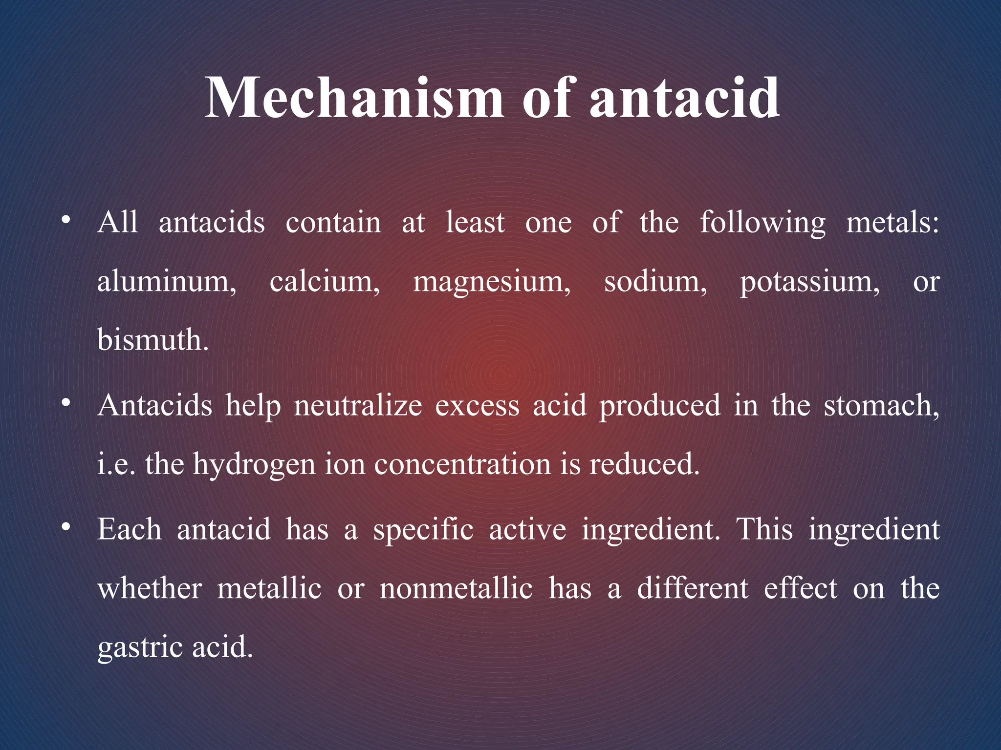 Antacids - Pharmaceutical Inorganic Chemistry | PPTX