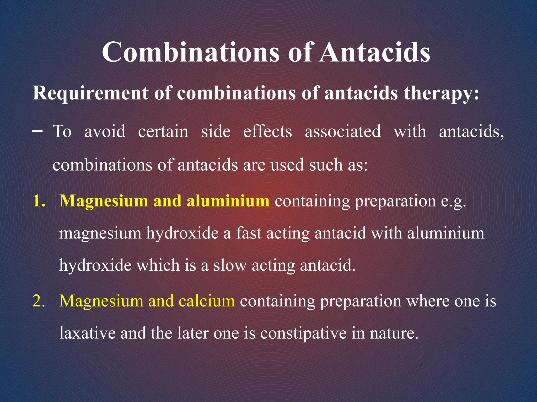 Antacids - Pharmaceutical Inorganic Chemistry | PPTX