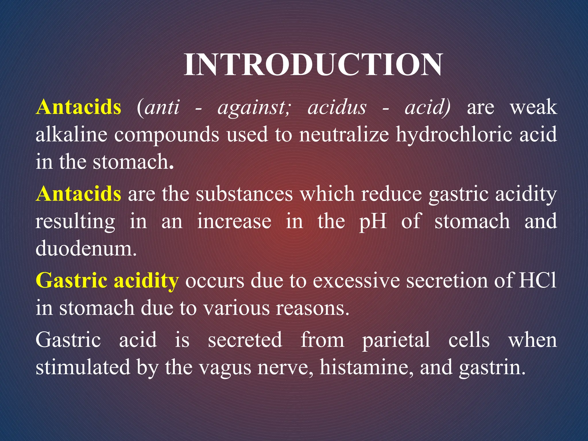 Antacids - Pharmaceutical Inorganic Chemistry | PPTX