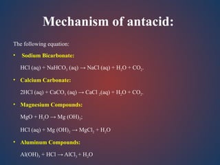 Antacids - Pharmaceutical Inorganic Chemistry | PPTX